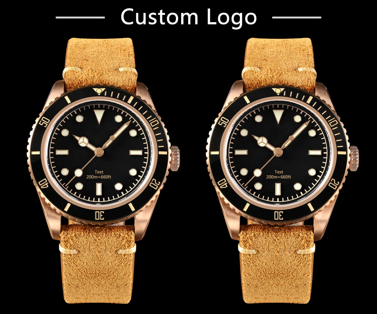 Luxury Tin Bronze Watch Logo Customized With Swiss Movt - Aigell Watch ...